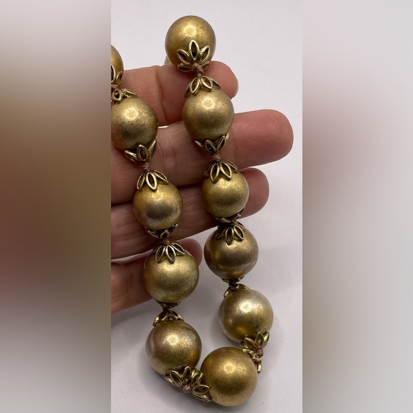 Vintage | Jewelry | Vintage Lc Lauren Conrad Round Pale Golden Bead ...